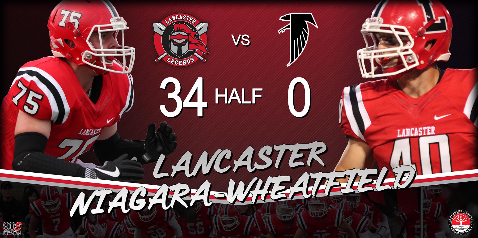 Lancaster Legends Football vs Niagara-Wheatfield 09.29.17